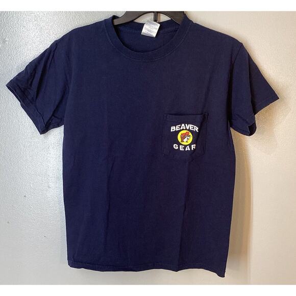 BUC-EE'S | Shirts | Buckees Logo Tshirt Size S Blue Crewneck Frontback ...